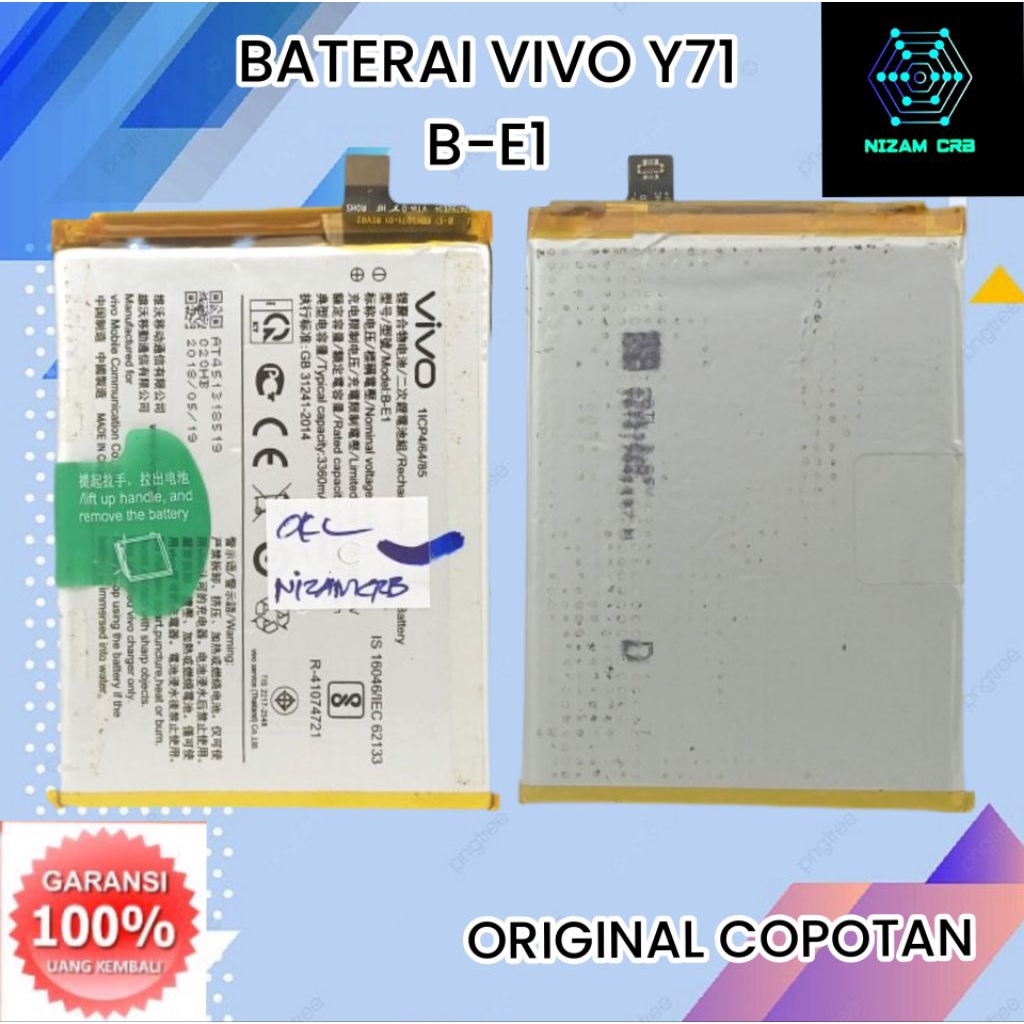 Jual Baterai Battery Batre VIVO Y71 Original Copotan Bergaransi Tested ...