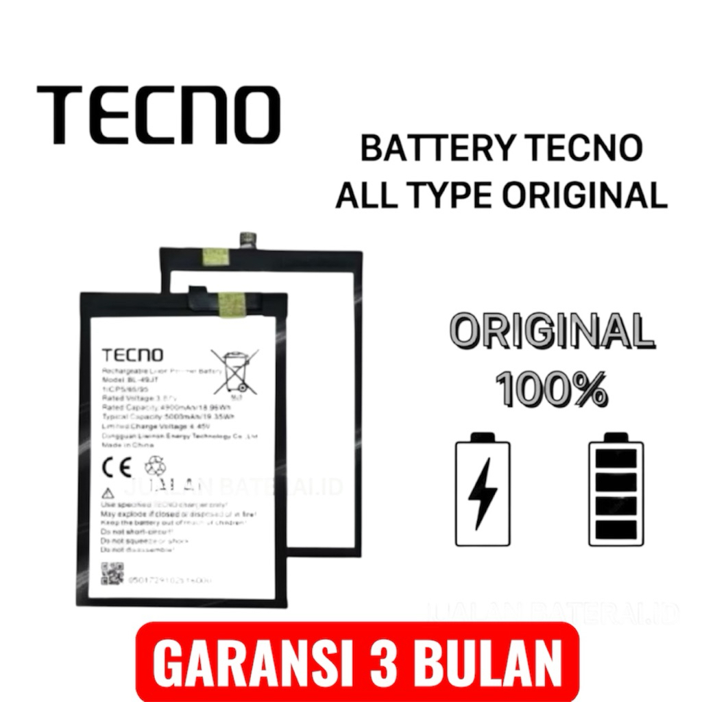 Jual Baterai Batre Tecno SPARK GO 4 5 6 20 20C 30 PRO VISION 1 2 3 PLUS ...