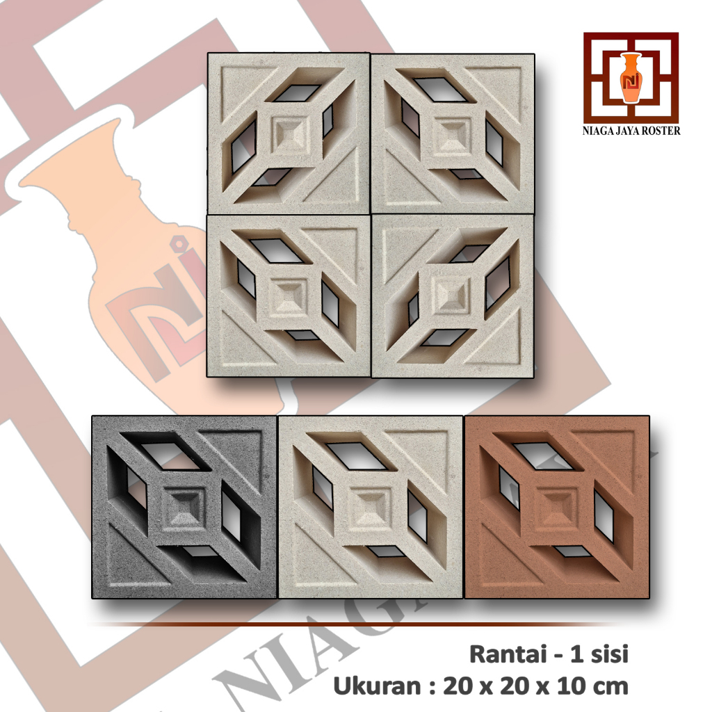 Jual NIAGA JAYA ROSTER- MODEL NEW MINIMALIS, UKURAN 20X20CM, ROSTER ...