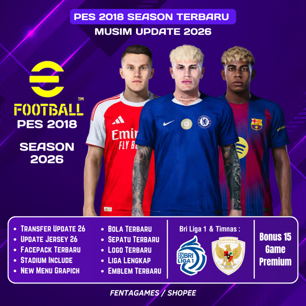 Jual PES 2018 MUSIM 2026 - GAME PC - GAME LAPTOP - GAME PES | Shopee ...