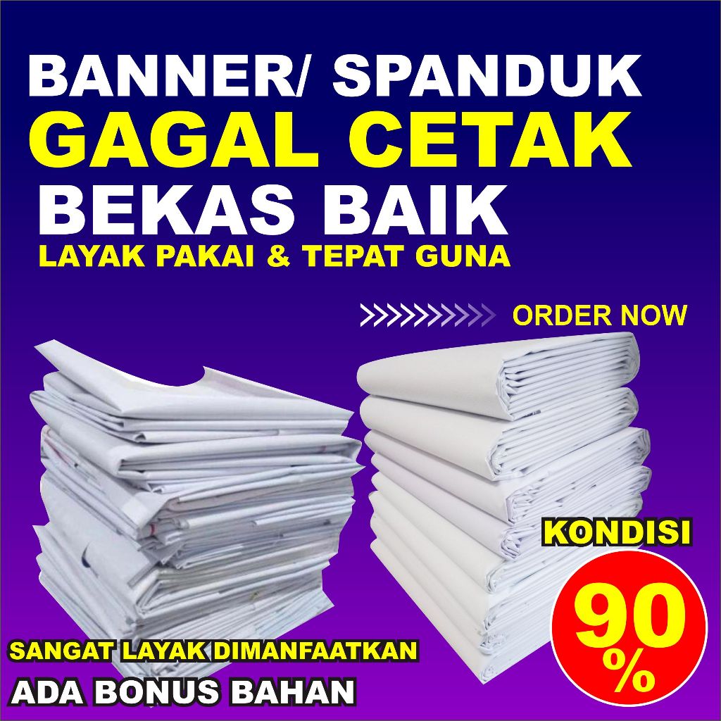 Jual Banner Bekas / Gagal Cetak / Spanduk / Baliho / MMT / Baner ...