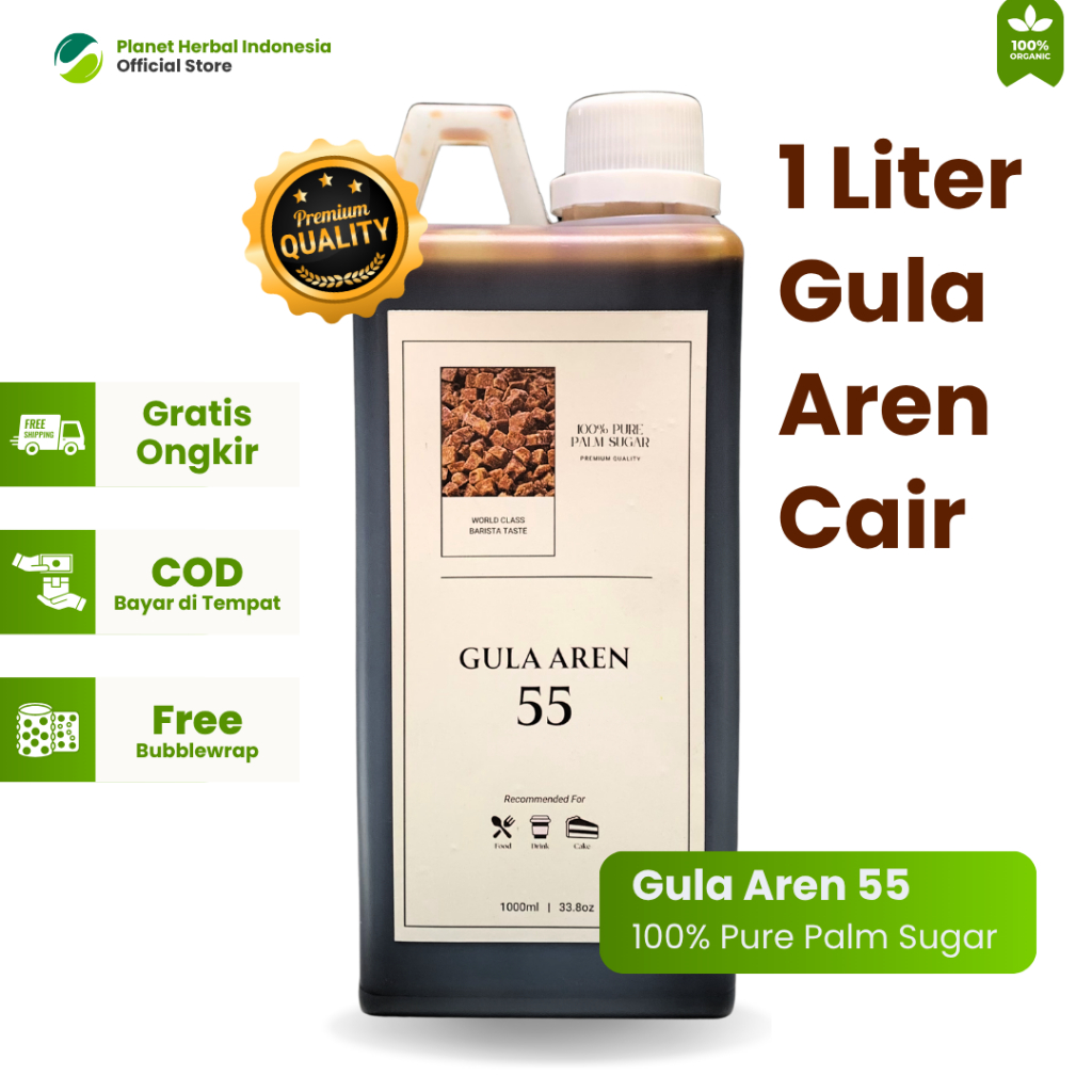 Jual Gula Aren Cair Premium 1 Liter – Palm Sugar Syrup Murni 100% ...