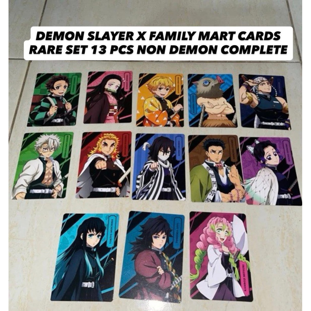 Jual Demon Slayer X Family Mart Complete Set Non Demon Cards 13 Pcs ...