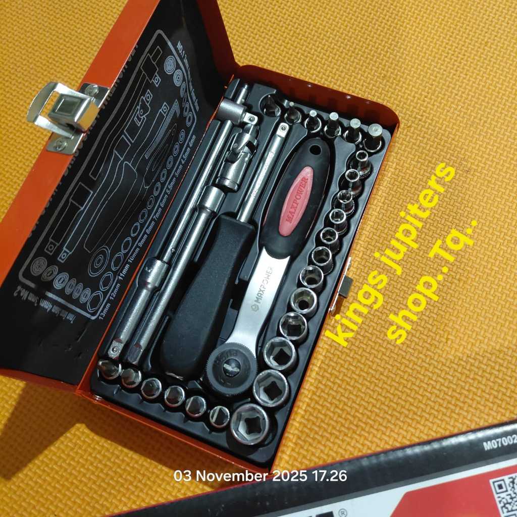 Jual MILI 1/4dr SET 33pc kecil MATA SOK 4mm 4,5mm 5mm 5,5mm 6mm 7mm 8mm 9mm 10mm 11mm 12mm 13mm ...