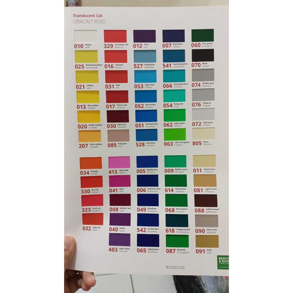 Jual Oracal Serie 8500 Stiker Transclucent Vinyl atau Sticker Backlite ...
