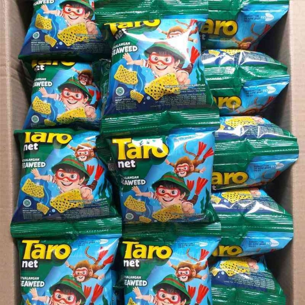 Jual Taro Net Renceng 1000 Isi 10 Bungkus Chiki Taro Barbeque | Shopee ...