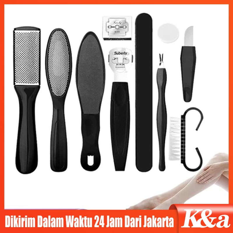 Jual 10Pcs Set Perawatan Kulit Kaki Penghalus Pengikis Tumit Kaki ...