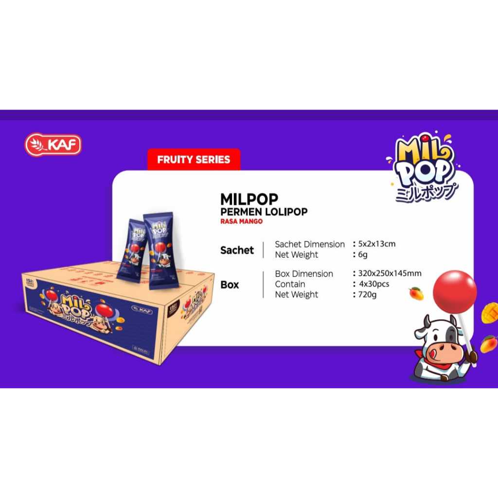 Jual MILPOP Permen Lolipop Susu | Lollipop Rasa Milky Chocolate ...