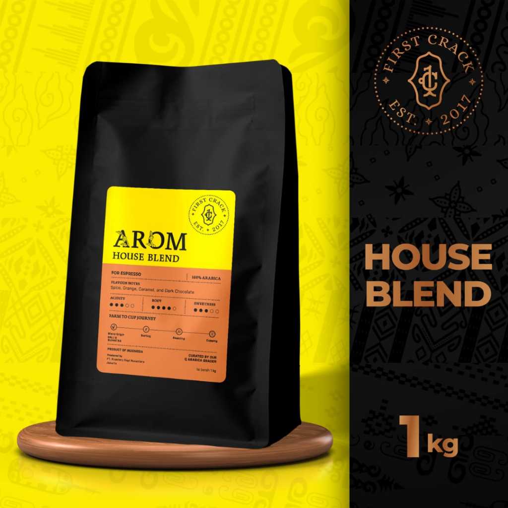 Jual Arom - Houseblend Full Arabica 1KG | Shopee Indonesia