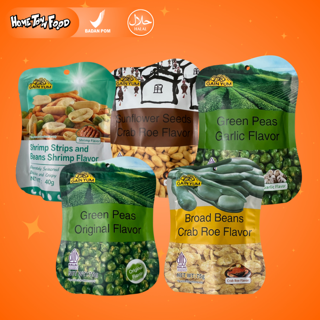 Jual Gain Yum - NEW PACKAGING All Varian Kacang Koro Kacang Polong dan ...