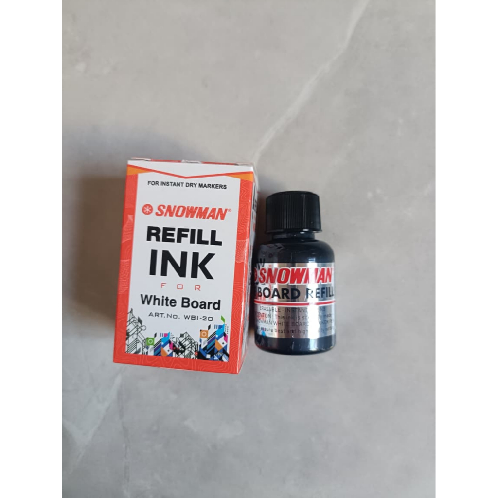 Jual Tinta Spidol Snowman Whiteboard / refill spidol Bisa Dihapus Warna ...