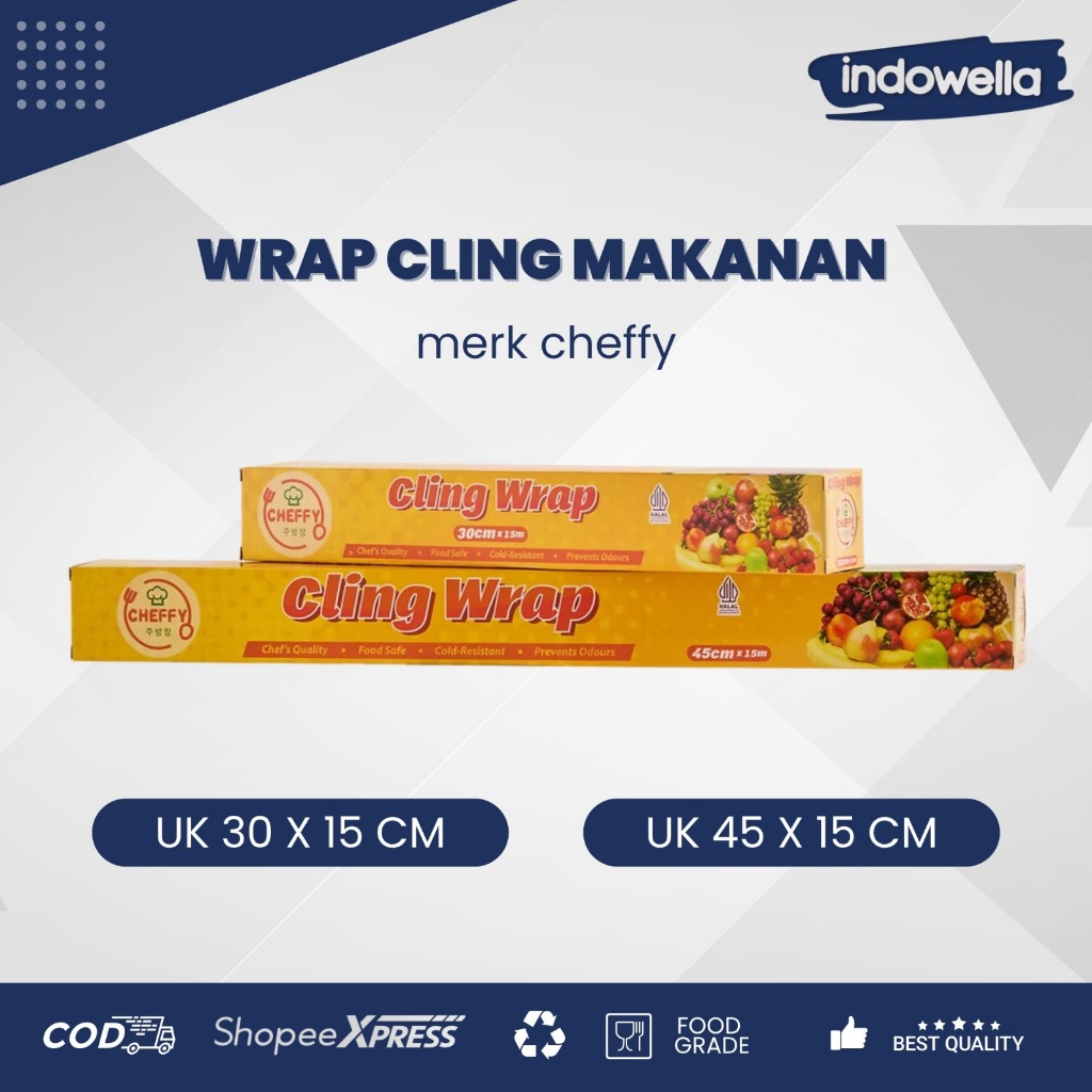 Jual Wrap cling makanan foodgrade / plastik wrap merk cheffy | Shopee ...