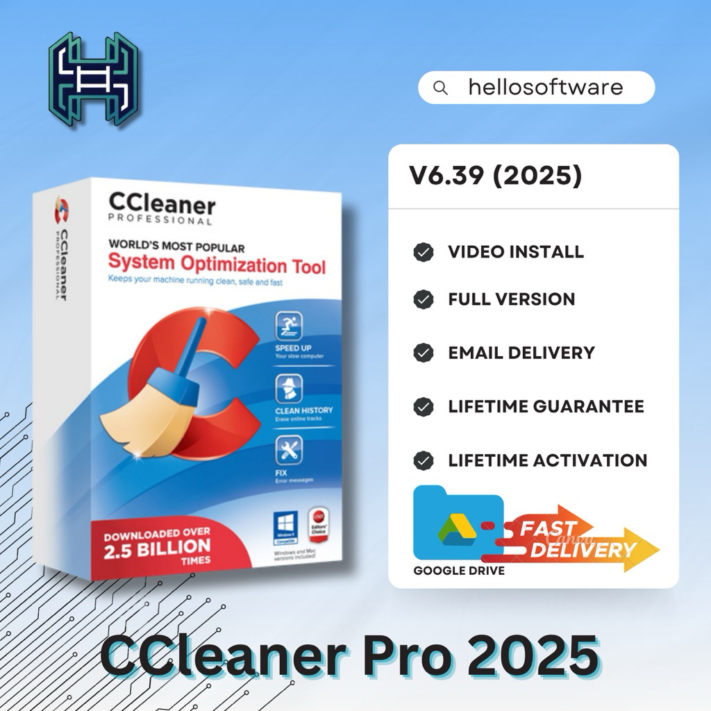 Jual CCleaner Professional 2025 v6.39 Full Version | Shopee Indonesia