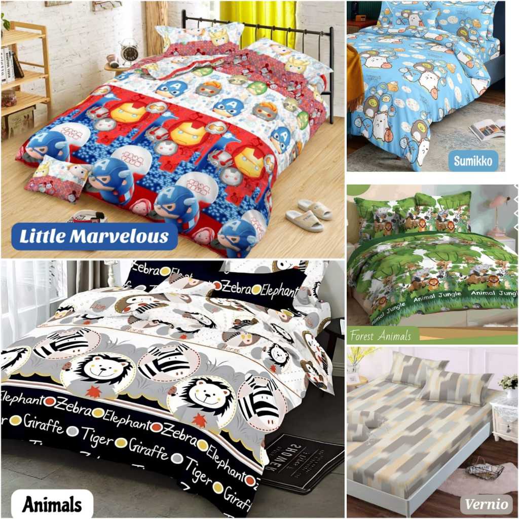 Jual Sprei Bedcover Set Bedcover Saja Microtex | Size Single Double 90 ...