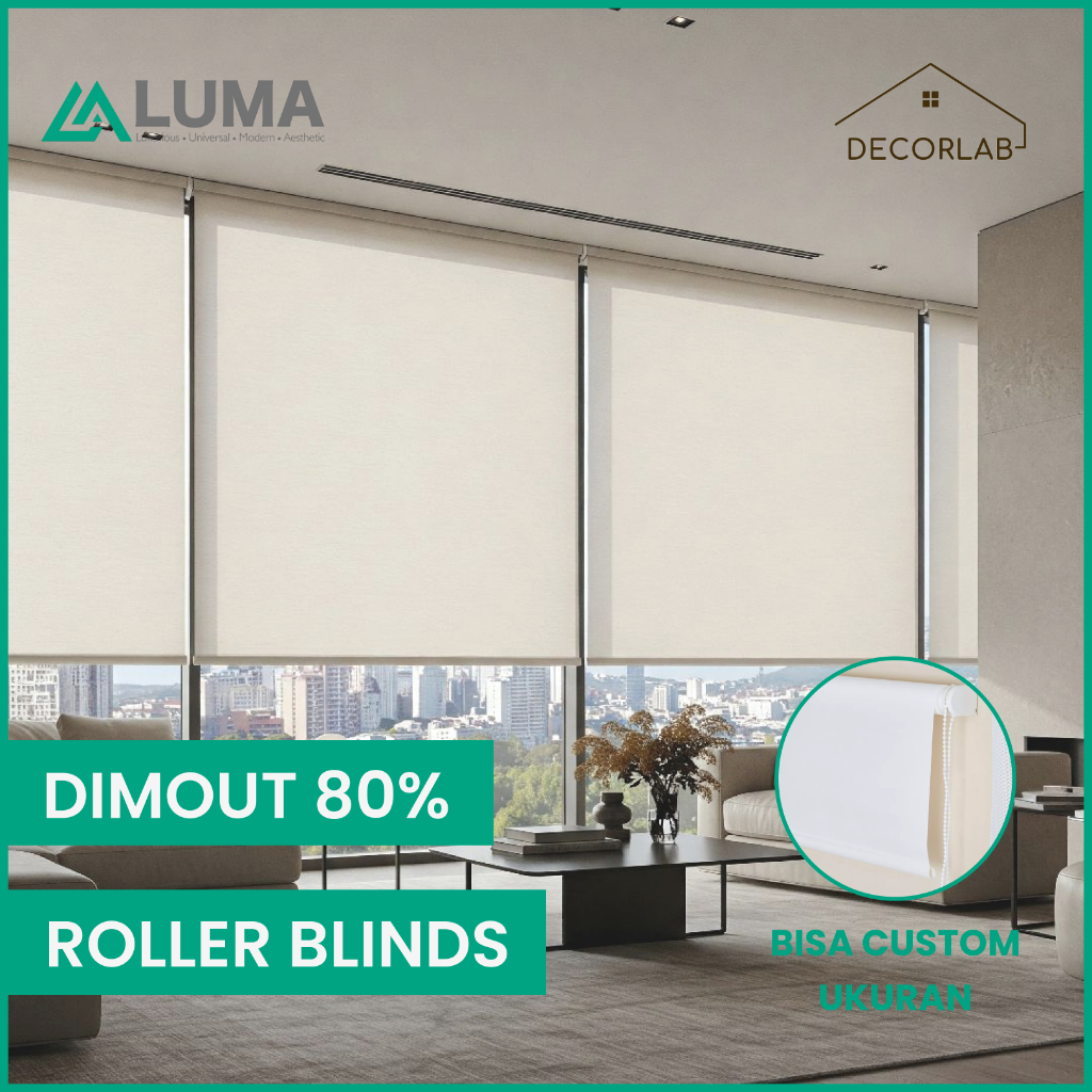 Jual ROLLER BLIND LUMA Dimout (80%) - Tirai Gulung - Tirai Jendela ...