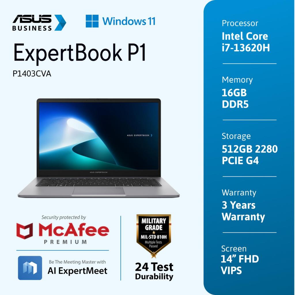 Jual Asus Expertbook P1 P1403CVA-S67151WS Intel I7-13620H/DDR5 16GB ...