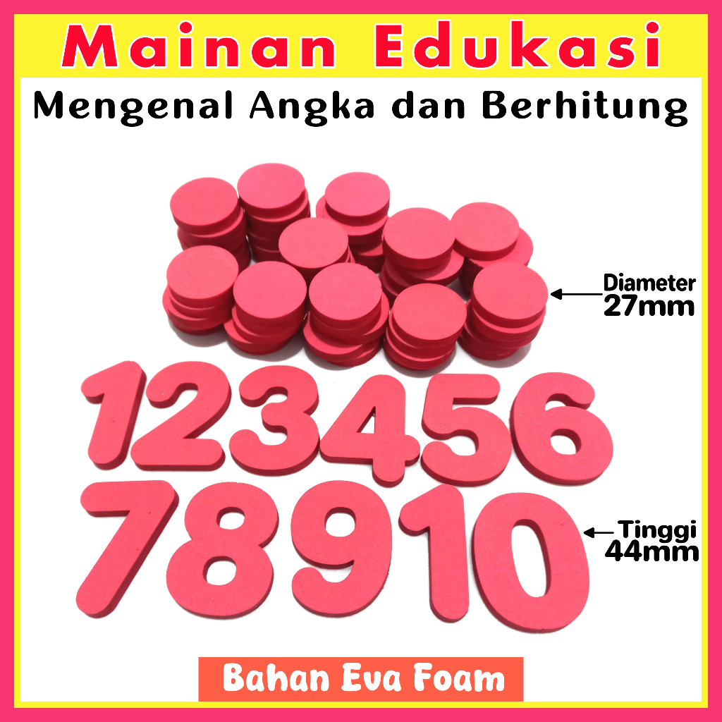 Jual NUMBERS AND COUNTERS Montessori Numeracy kits belajar mengenal ...