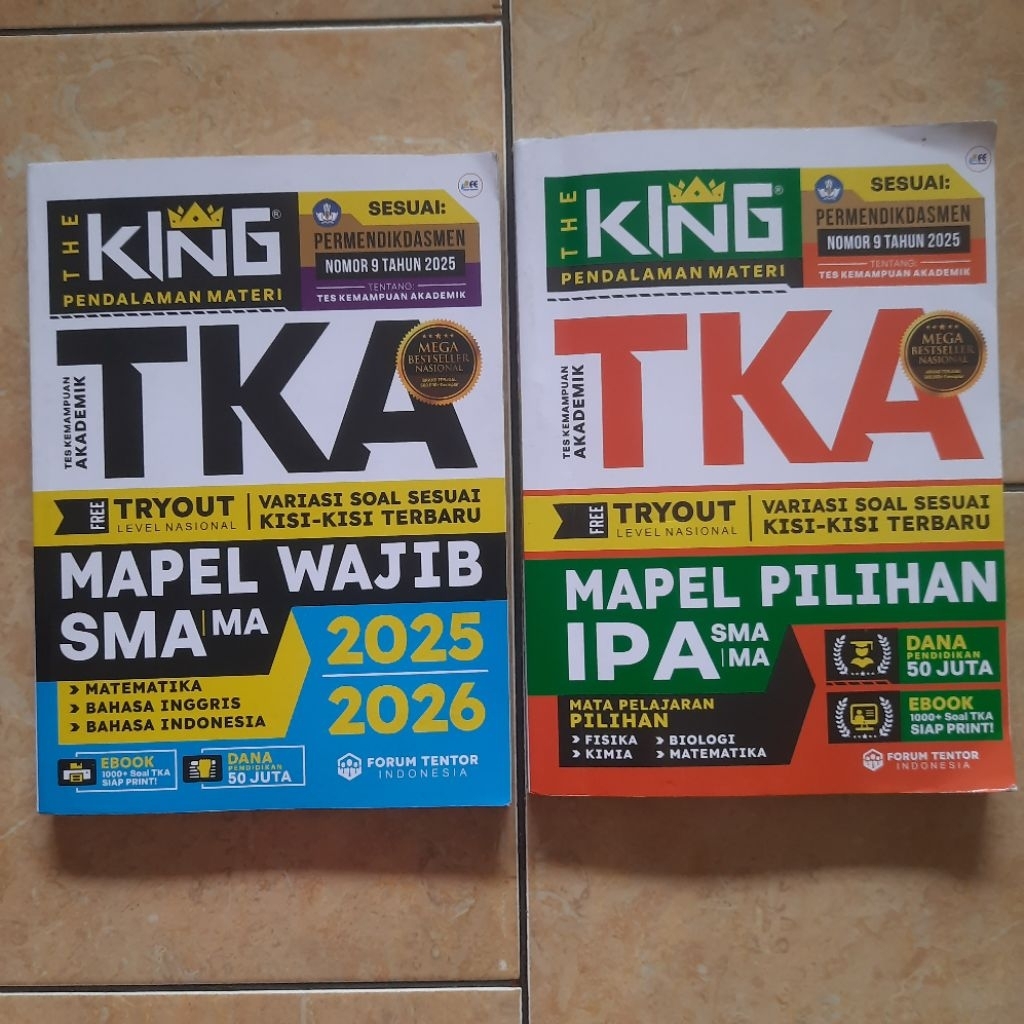 Jual Set 2 Buku Tes Kemampuan Akademik TKA Mapel Pilihan IPA + Mapel ...