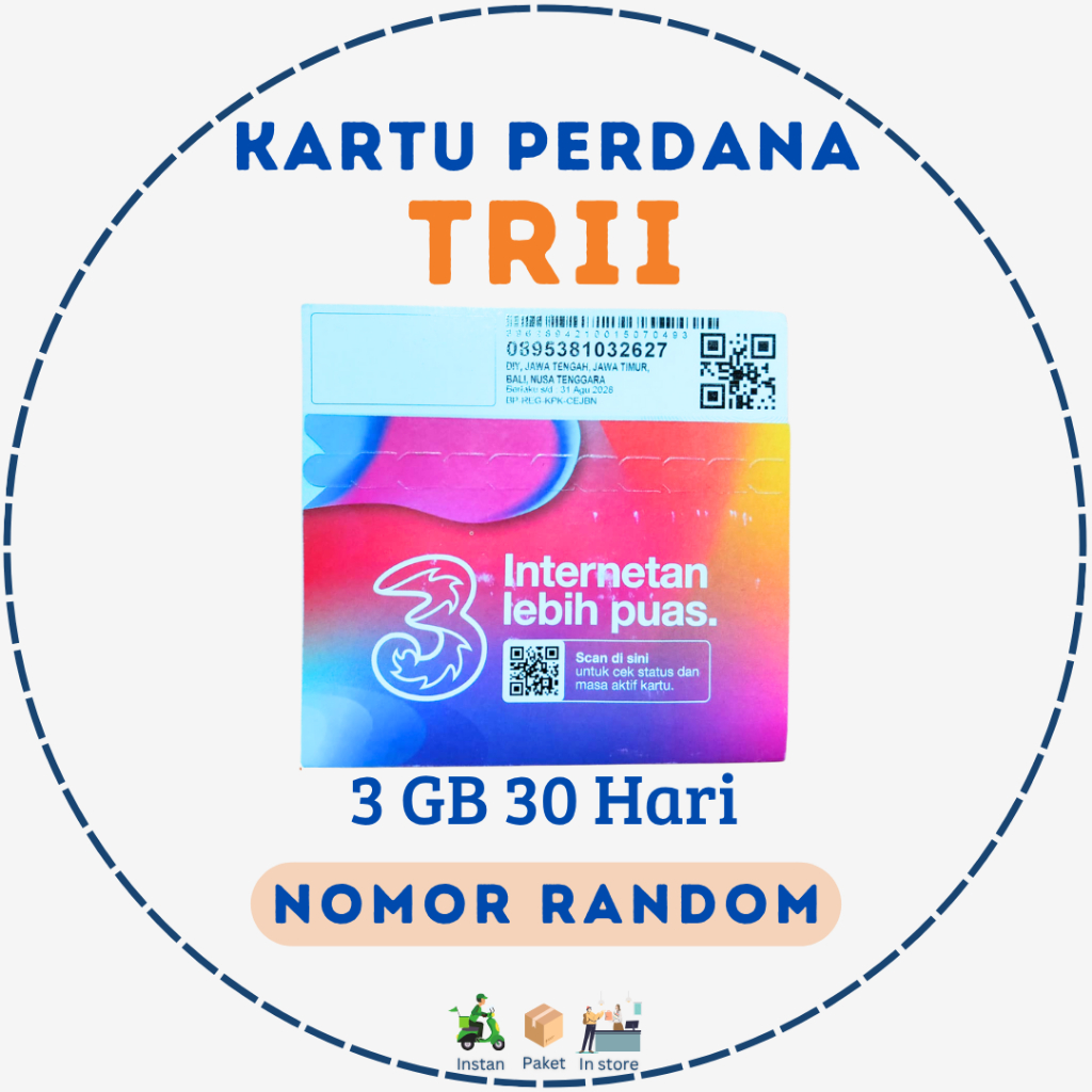Jual PROMO!! Kartu Perdana Tri 3GB 30 Hari Berlaku Nasinal | Shopee ...