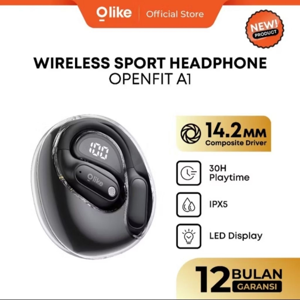 Jual Olike OPENFIT A1 Tws Earbuds Bluetooth 5.4 Open Earhook Wearable ...