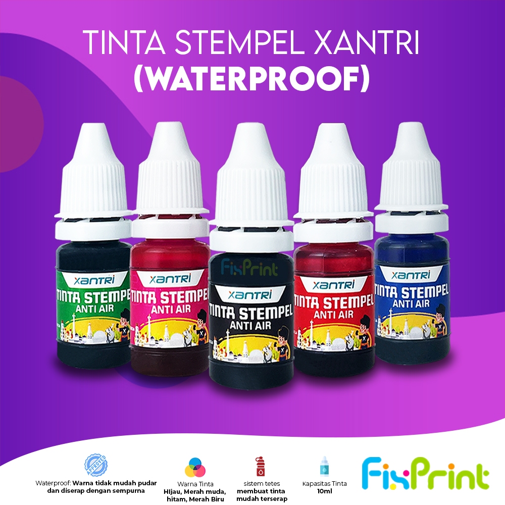 Jual FixPrint Tinta Refill Stampel Flash Non Waterproof & Waterproof ...
