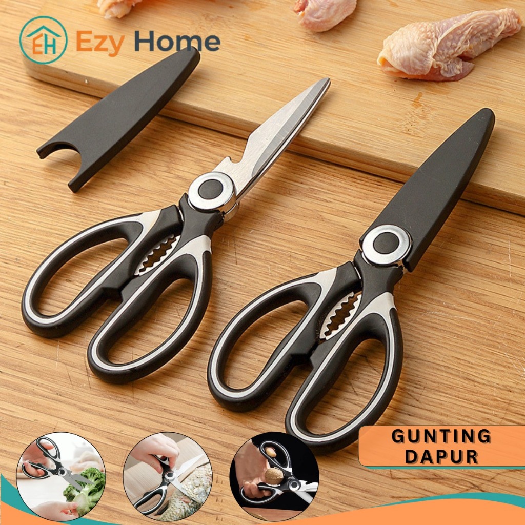 Jual Ezy Home - Gunting Dapur Serbaguna Stainless Steel Alat Potong ...