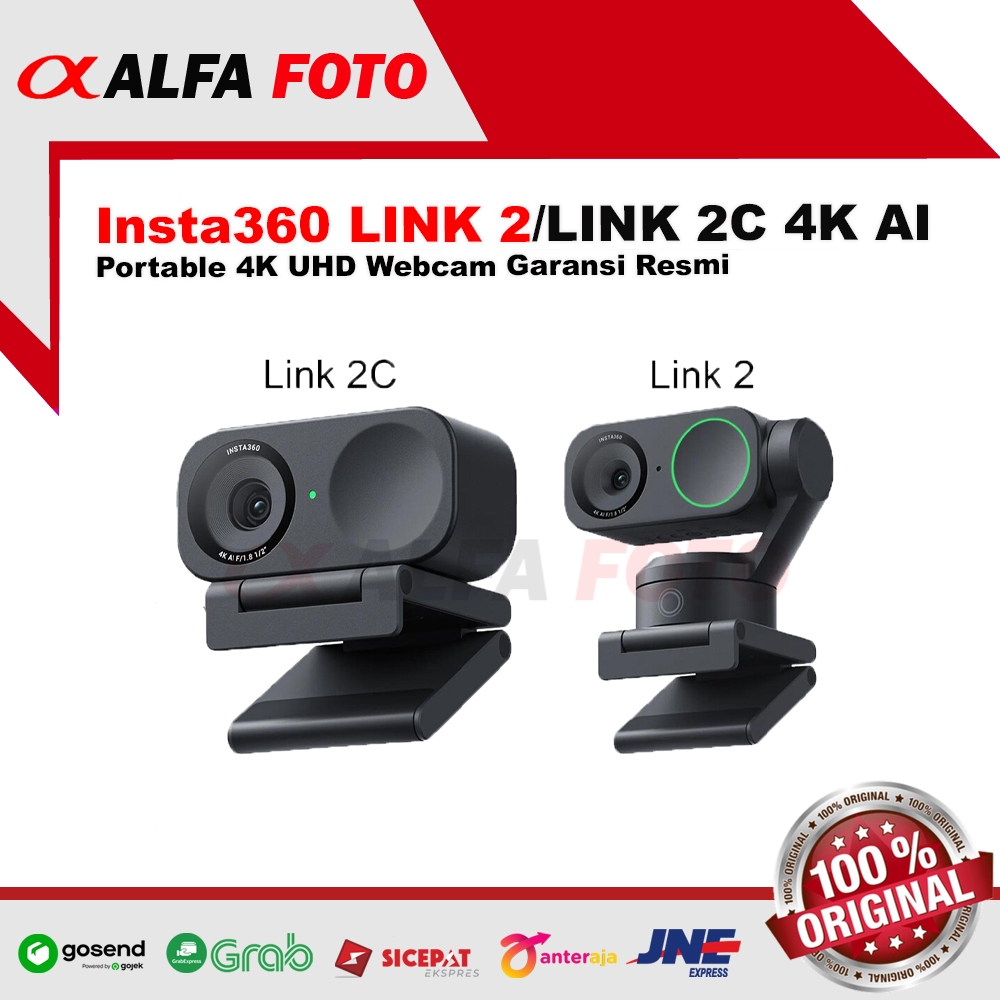 Jual Insta360 LINK 2 / LINK 2C 4K AI UHD Webcam Portable Insta 360 Web ...