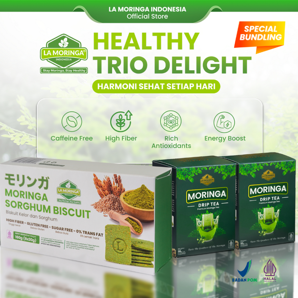 Jual LA MORINGA-Paket Bundling Healthy Trio Delight | Shopee Indonesia