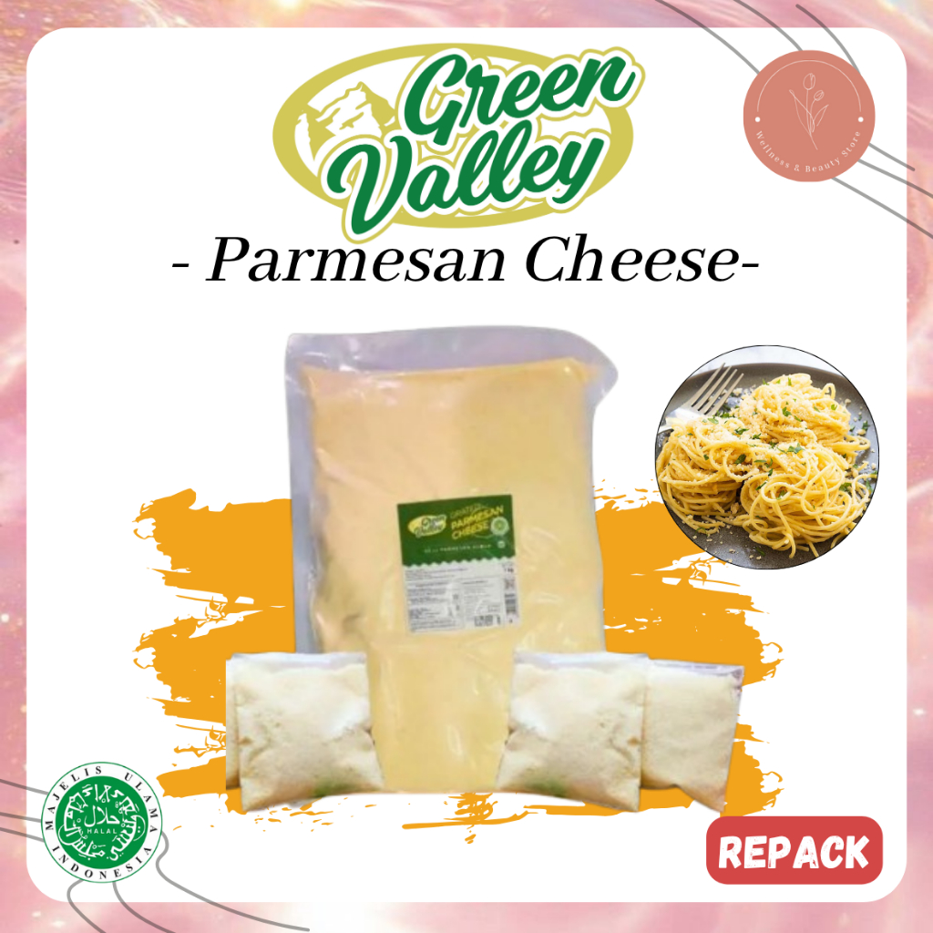 Jual Green Valley Grated Parmesan Cheese [Repack 50G , 100gr] | Shopee ...