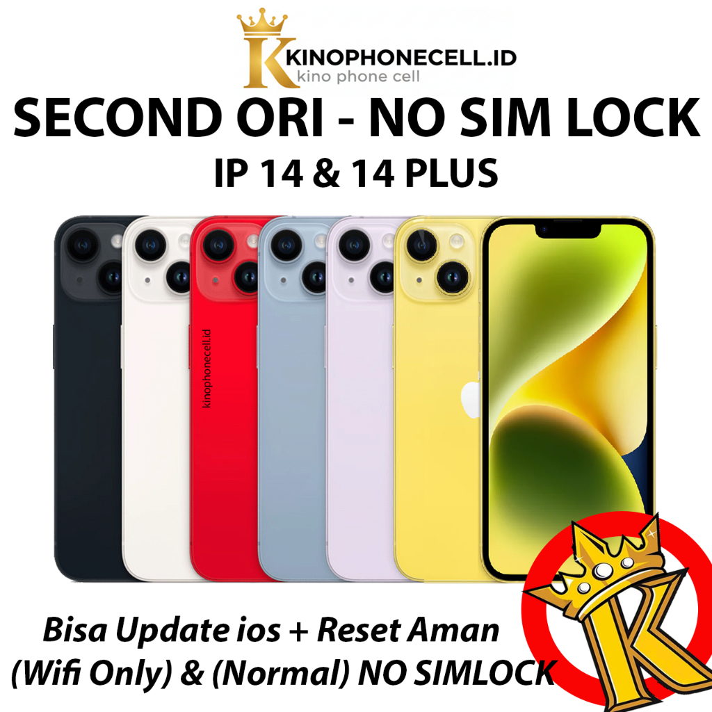 Jual IP 14 second & ip 14 plus 256GB 128GB inter Normal Bekas ...