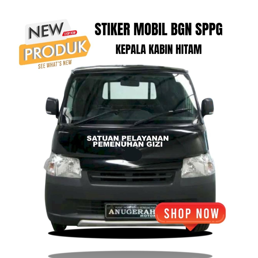 Jual Stiker Mobil Box MBG SPPG Hitam Full body Grandmax Carry | Shopee ...
