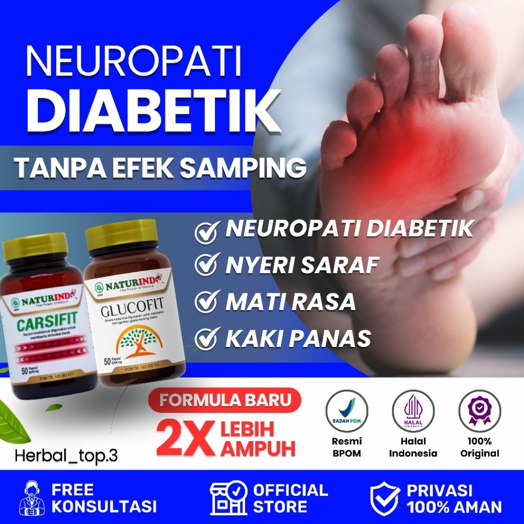 Jual Obat Neuropati Diabetik Kaki Panas Kerusakan Gangguan Saraf ...