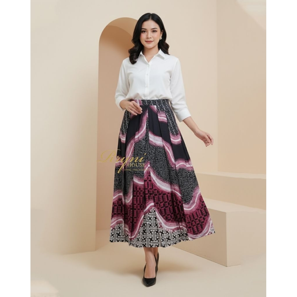 Jual Bella Skirt ( rok batik model lipit) | Shopee Indonesia