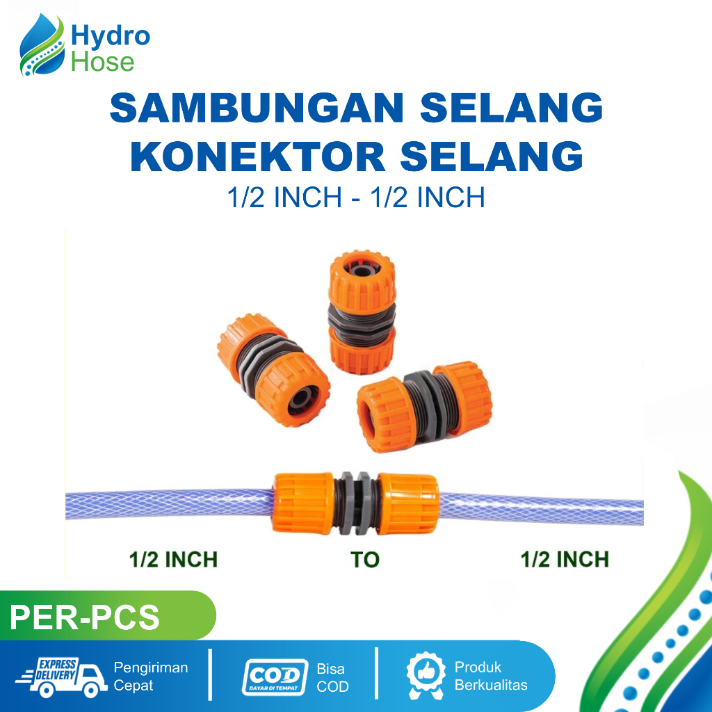 Jual HYDROHOSE Sambungan Selang Air 1/2 Inch Ke 1/2 Inch Konektor ...