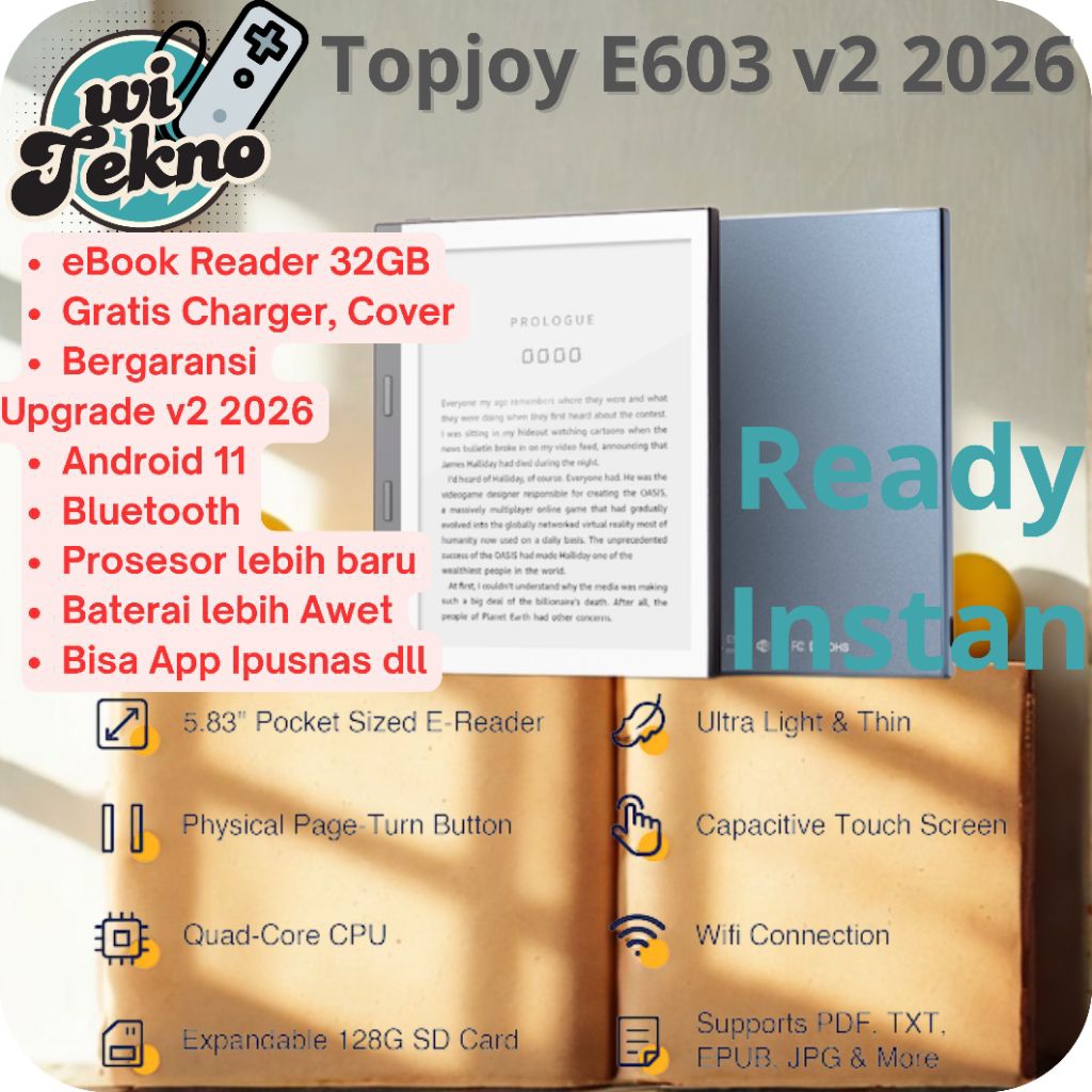 Jual Topjoy E603 v2 2026 Android 11 EReader 32GB EInk Kindle Ebook ...