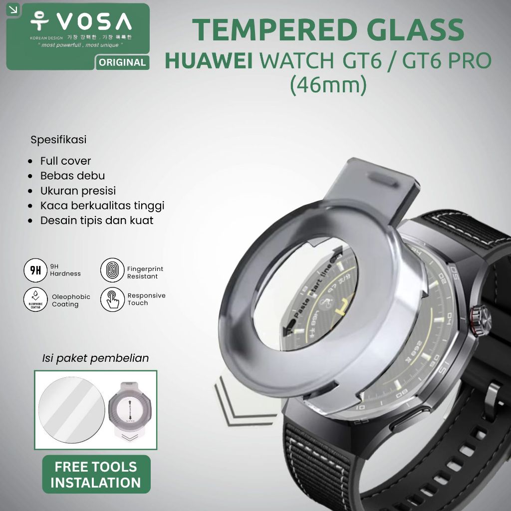Jual HUAWEI WATCH GT 6 / GT 6 PRO 46mm FULL TEMPERED GLASS ORIGINAL ...