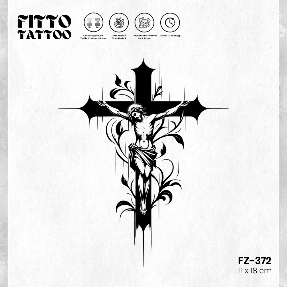 Jual Tato Temporer Yesus Salib Bunda Maria Stiker Tatto Sementara Tahan ...