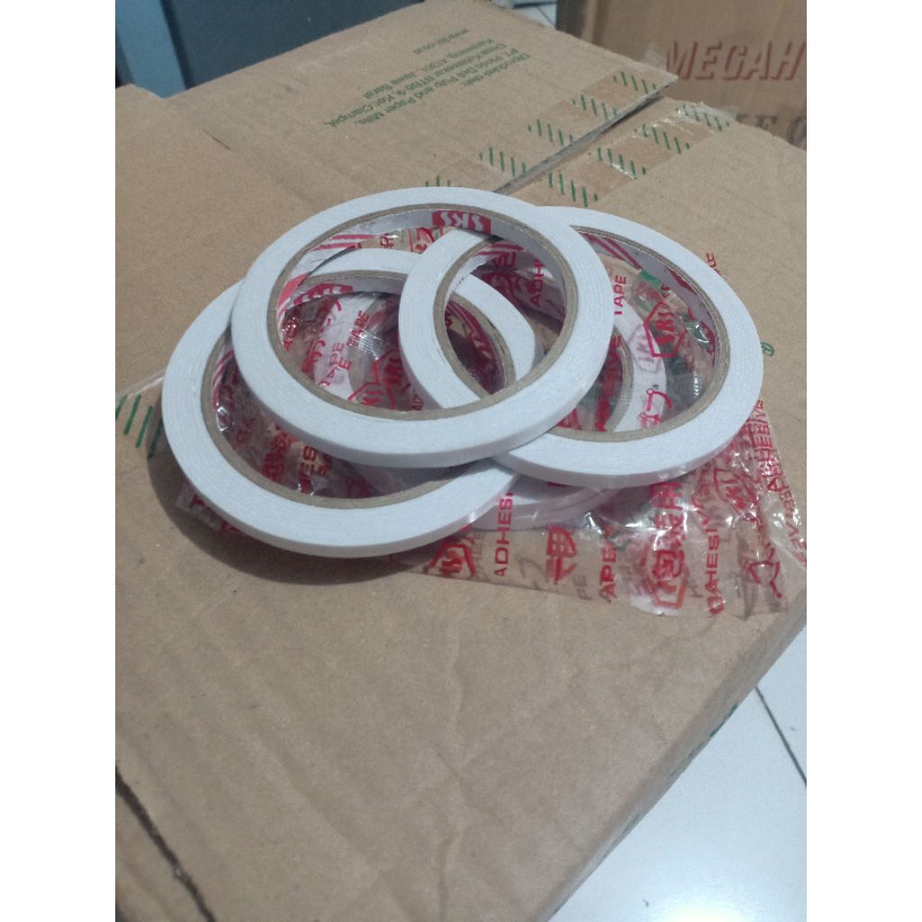 Jual Double side tape SKS 6mmx15 meter double tape ukuran 1/4 inci ...