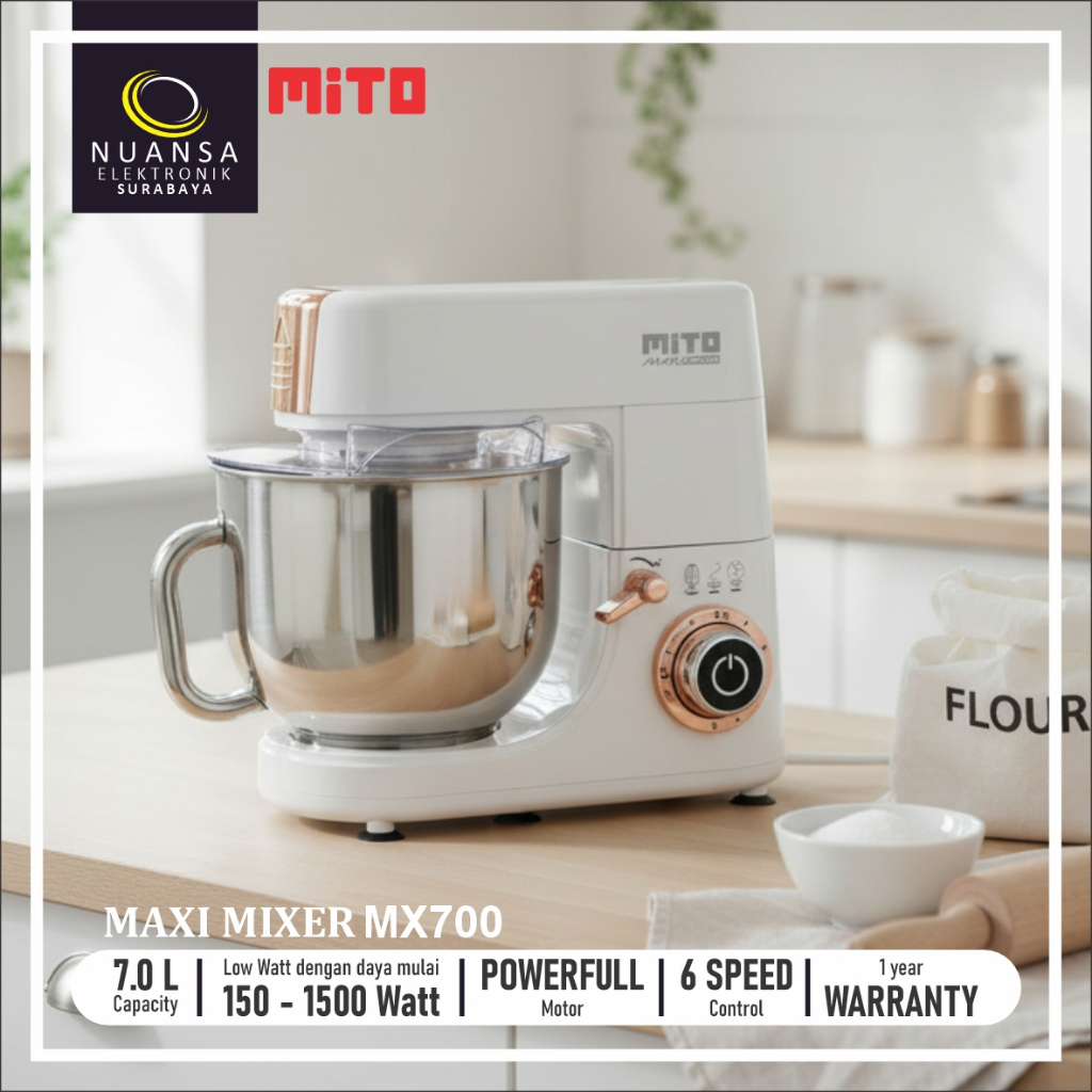 Jual MITO Standing Mixer MX700 / MX-700 / MX 700 White / Putih Heavy ...
