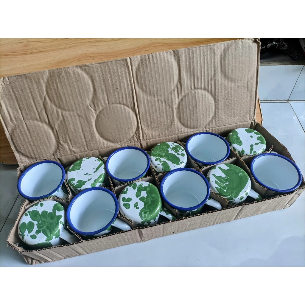 Jual Mug Enamel Jadul Gelas Seng Blirik / Cangkir Burik 7cm | Shopee ...