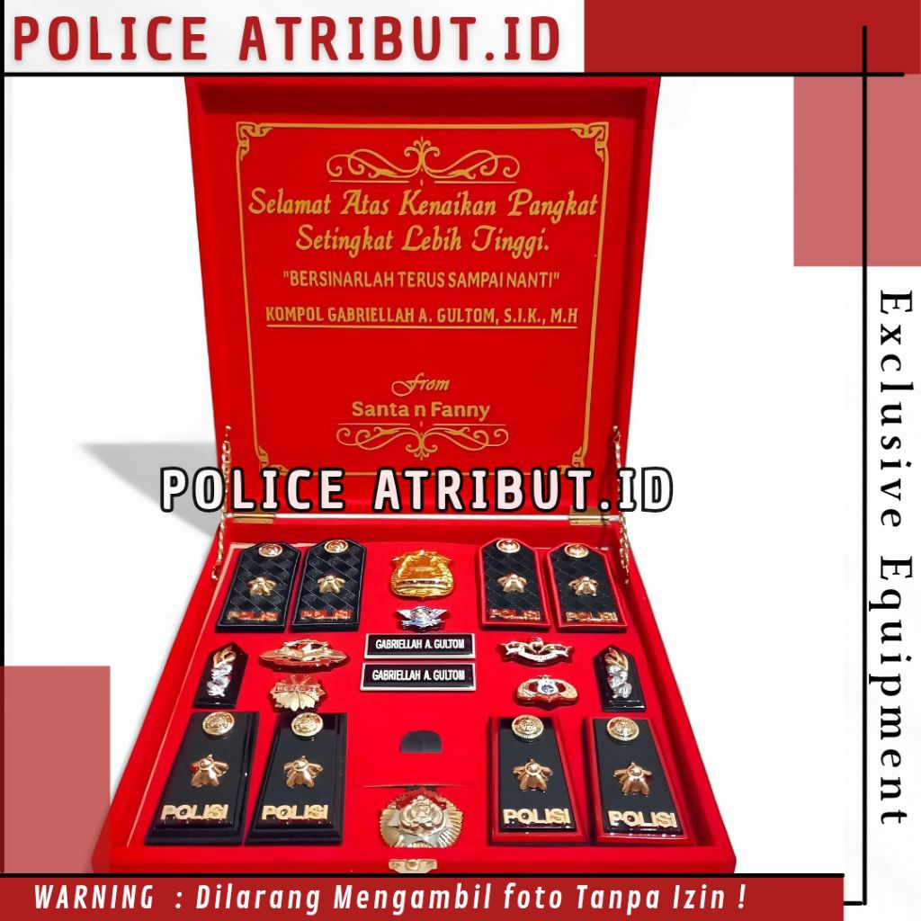 Jual Pangkat Kompol Set Box Perwira Polisi Exclusive reques ucapan ...