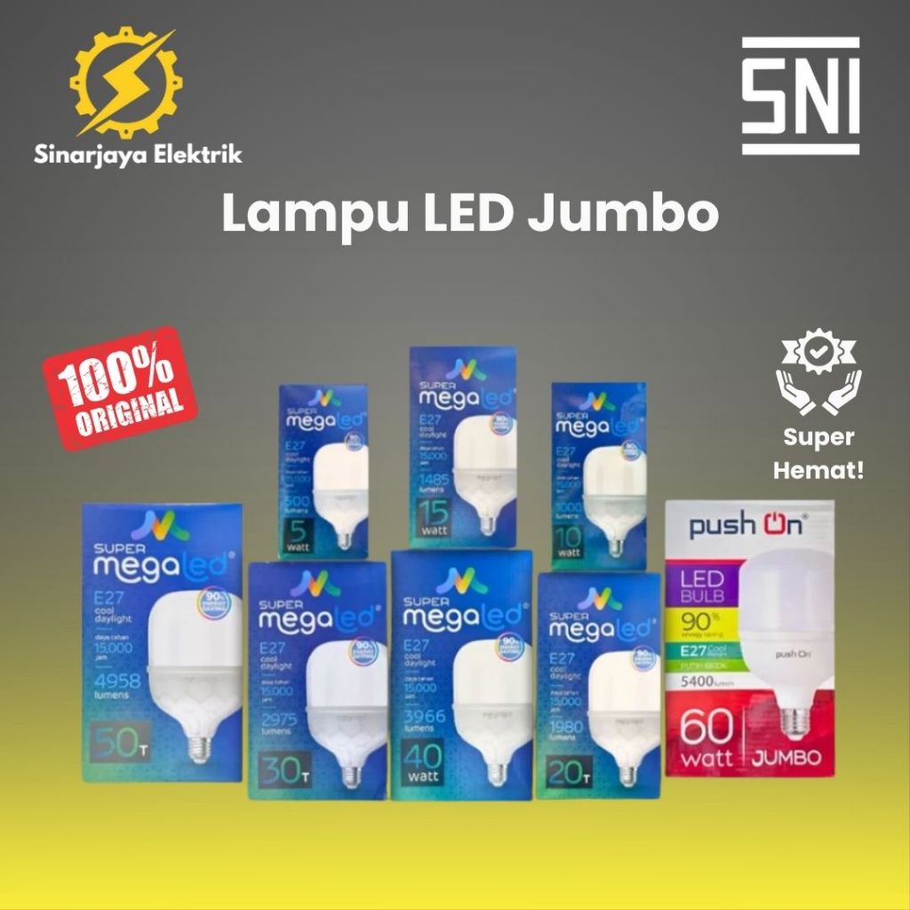 Jual Lampu LED Jumbo Terang Maksimal, Hemat Total | Shopee Indonesia