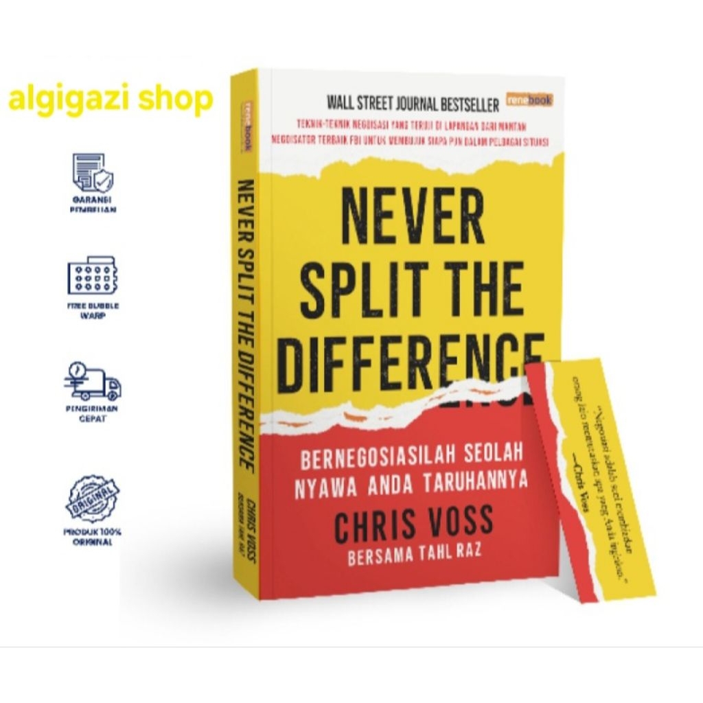Jual BUKU ORIGINAL TERJEMAH BAHASA INDONESIA NEVER SPLIT THE DIFFERENCE ...