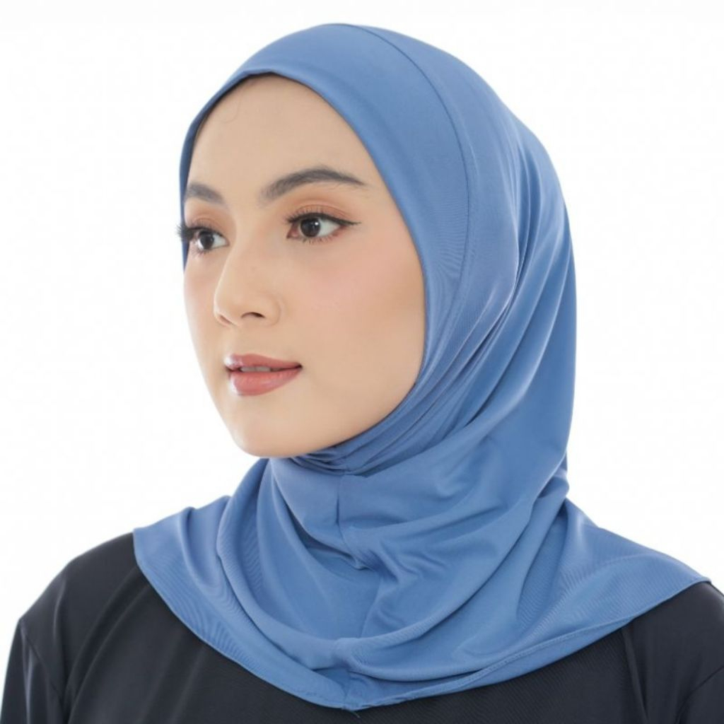 Jual hijab sport instan olahraga fadel lari renang bahan jersey spandex ...