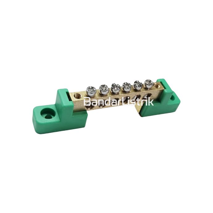 Jual FORT Terminal Block Grounding 6 Pole M4 6x9 mm / Terminal Blok ...