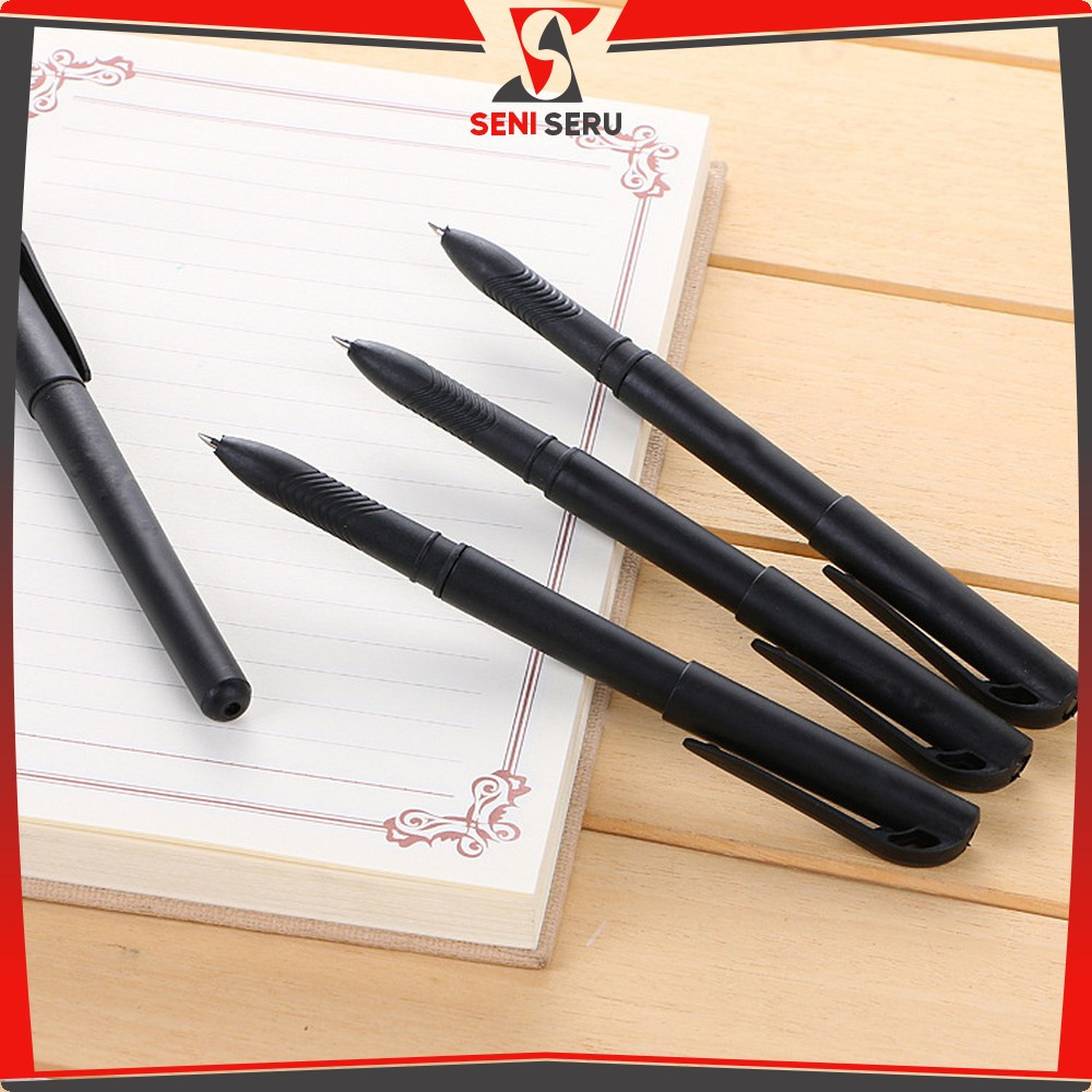 Jual EC Pena Alat Tulis Kantor Sekolah Pens Black / Pulpen Hitam 0.7mm ...