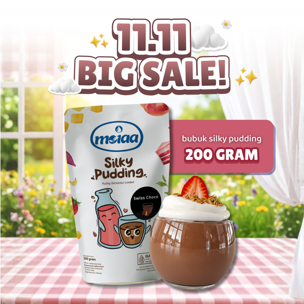 Jual 200 gram Bubuk Silky Pudding Powder Premix Instan Puyo Dessert ...