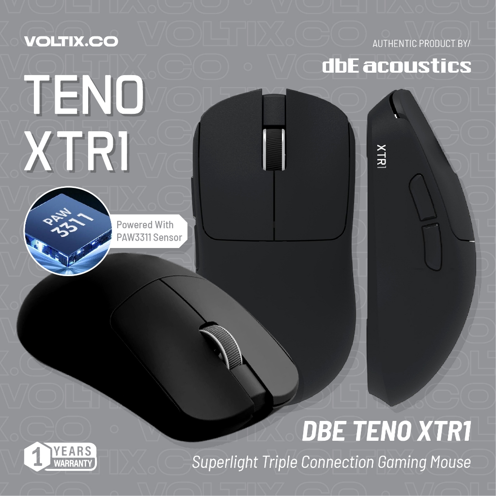 Jual dbE TENO XTR1 Triple Connection Ambidextrous Gaming Mouse | Shopee ...