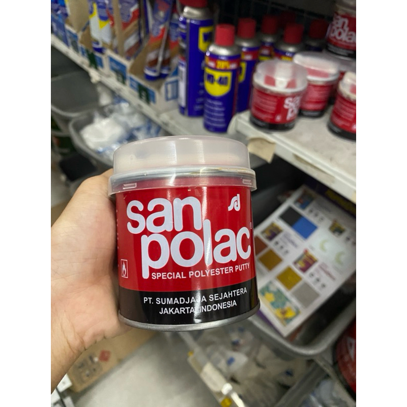 Jual Dempul San Polac Plastik 250gram Sanpolac Polyester Putty Mobil ...