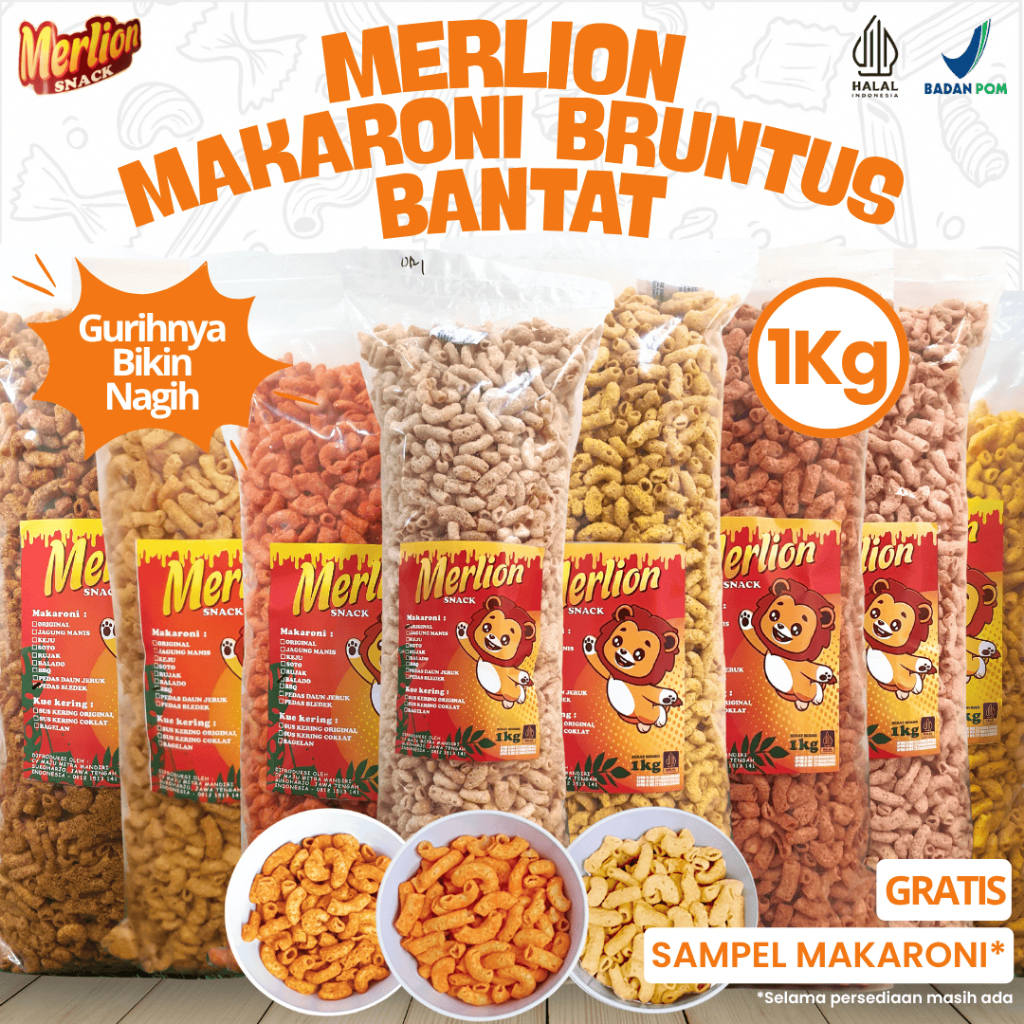 Jual MAKARONI BANTAT BRUNTUS 1 BAL 1KG CAMILAN RENYAH GURIH 8 VARIAN ...